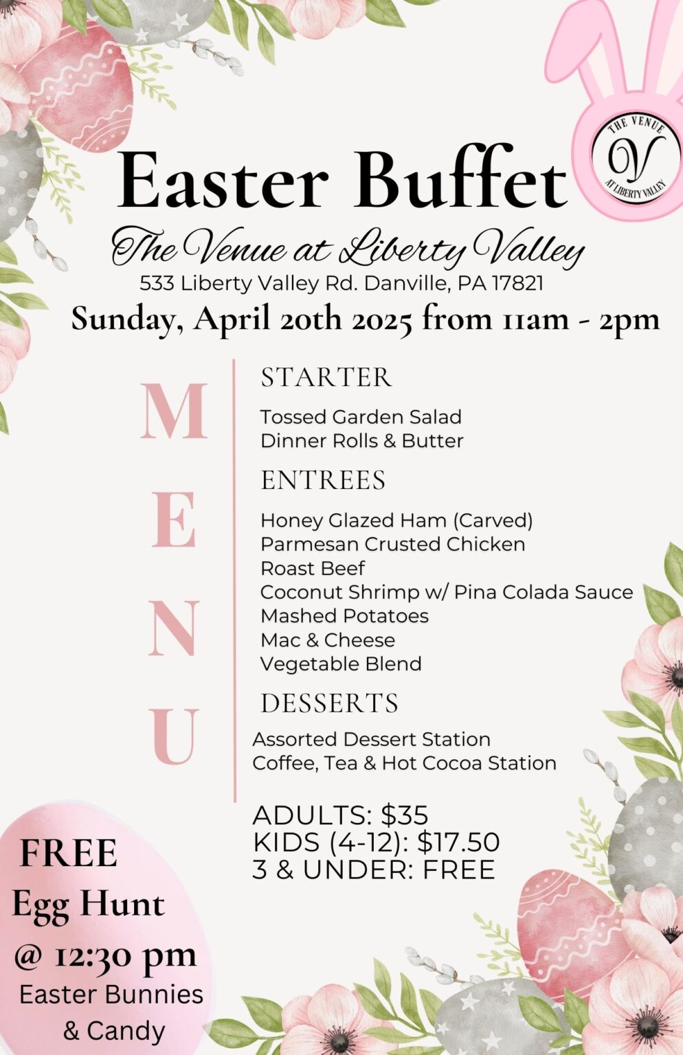 Easter Buffet - The Venue at Liberty Valley
